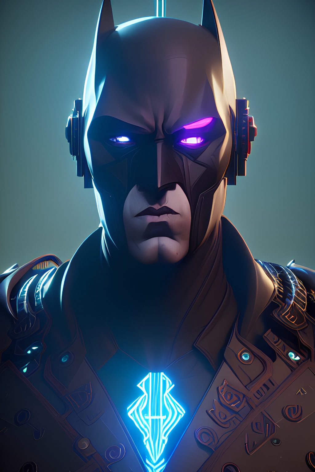 Portrait of Batman Cyberpunk Alternative Version 4