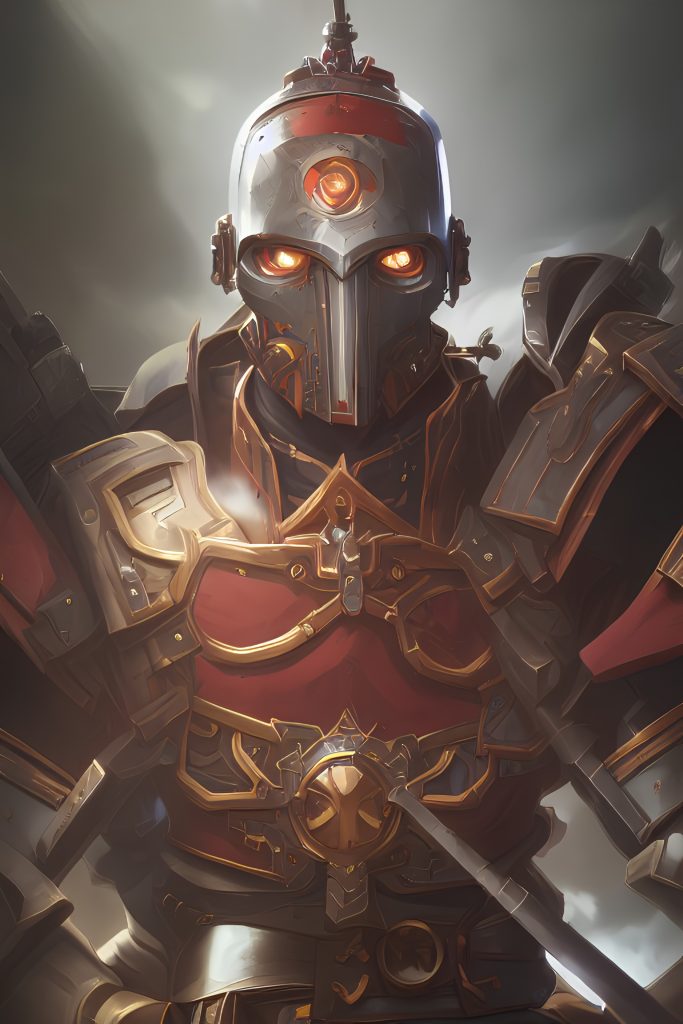 Portrait of a Warhammer 40K Samurai