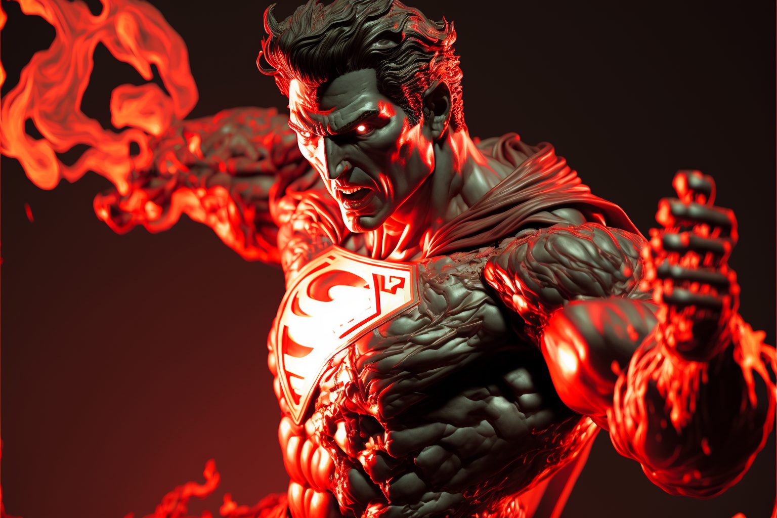 Raging Superman with Red Lantern Ring