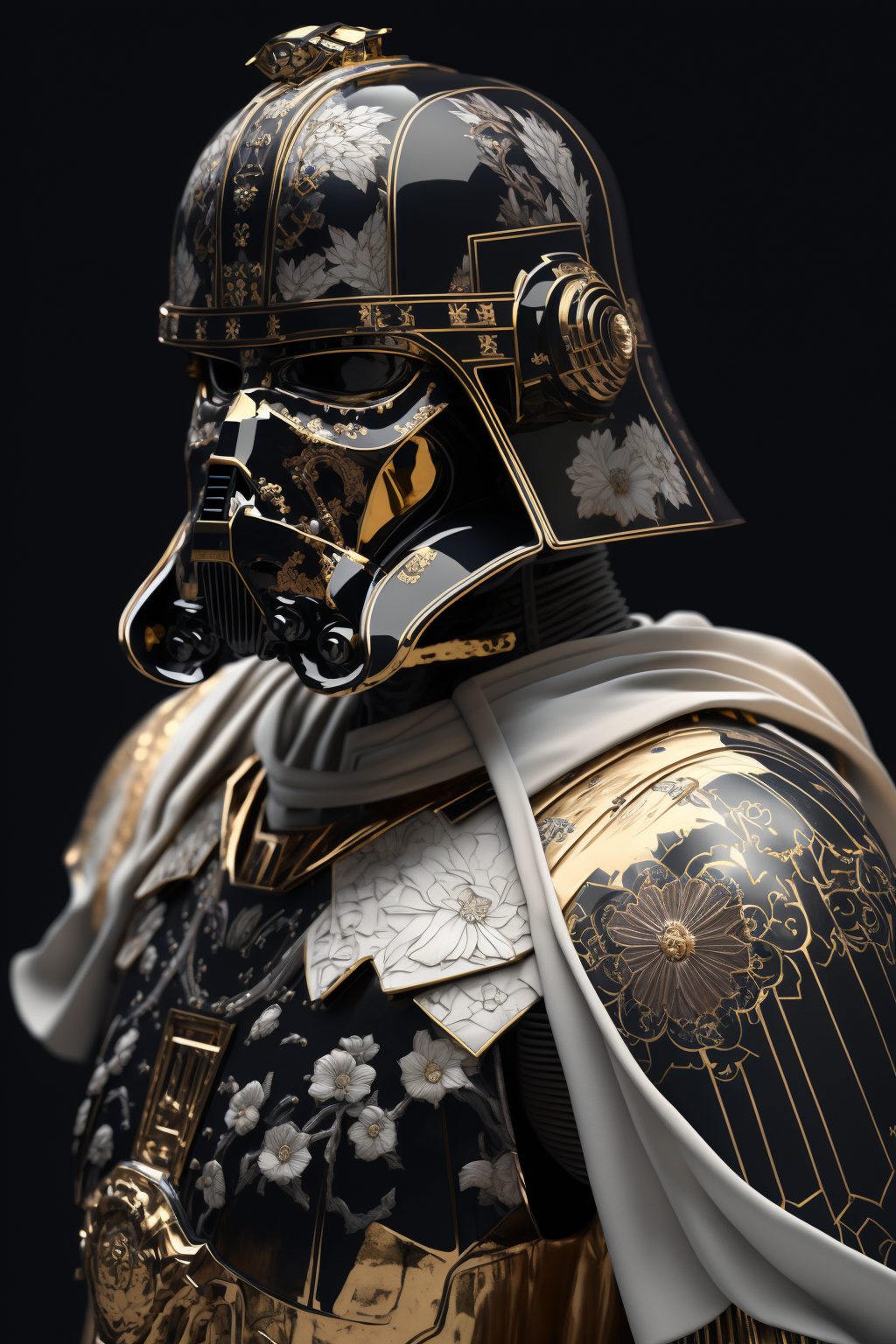 Darth Vader and Stormtrooper Hybrid in Kintsugi Armor