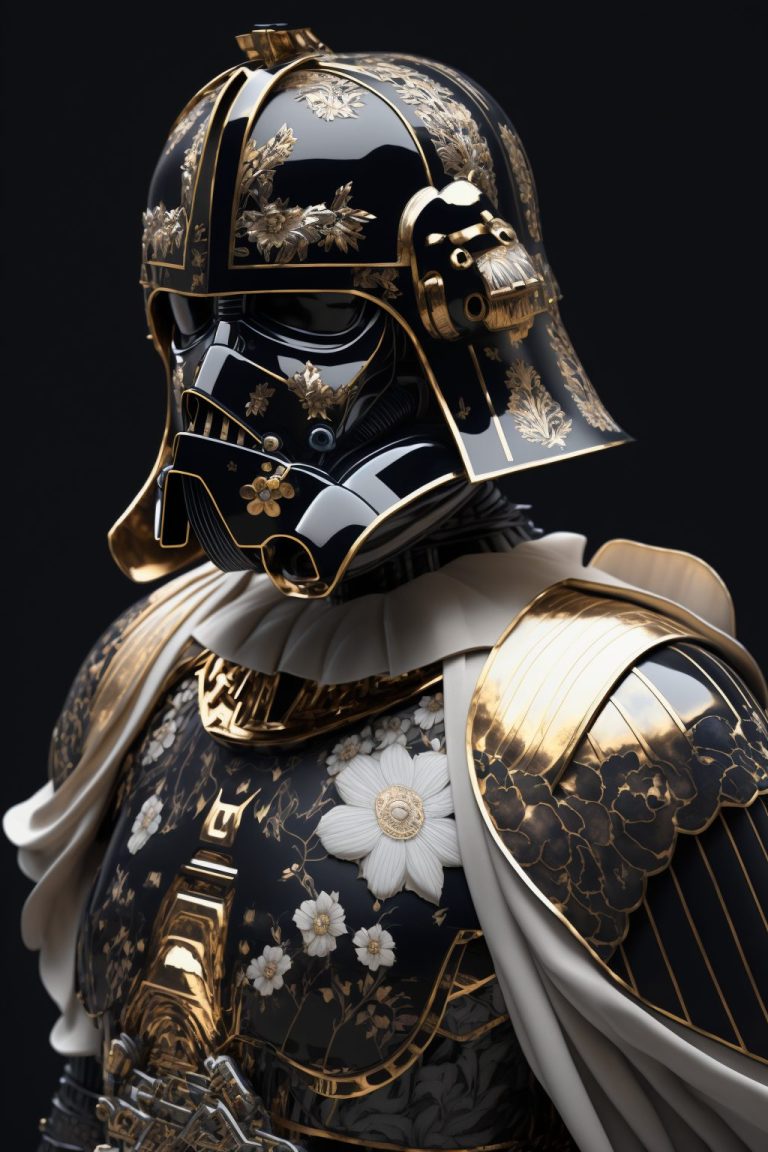 Darth Vader and Stormtrooper Hybrid in Kintsugi Armor
