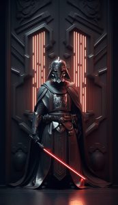 Darth Vader inside a Sith Temple with Kintsugi Armor
