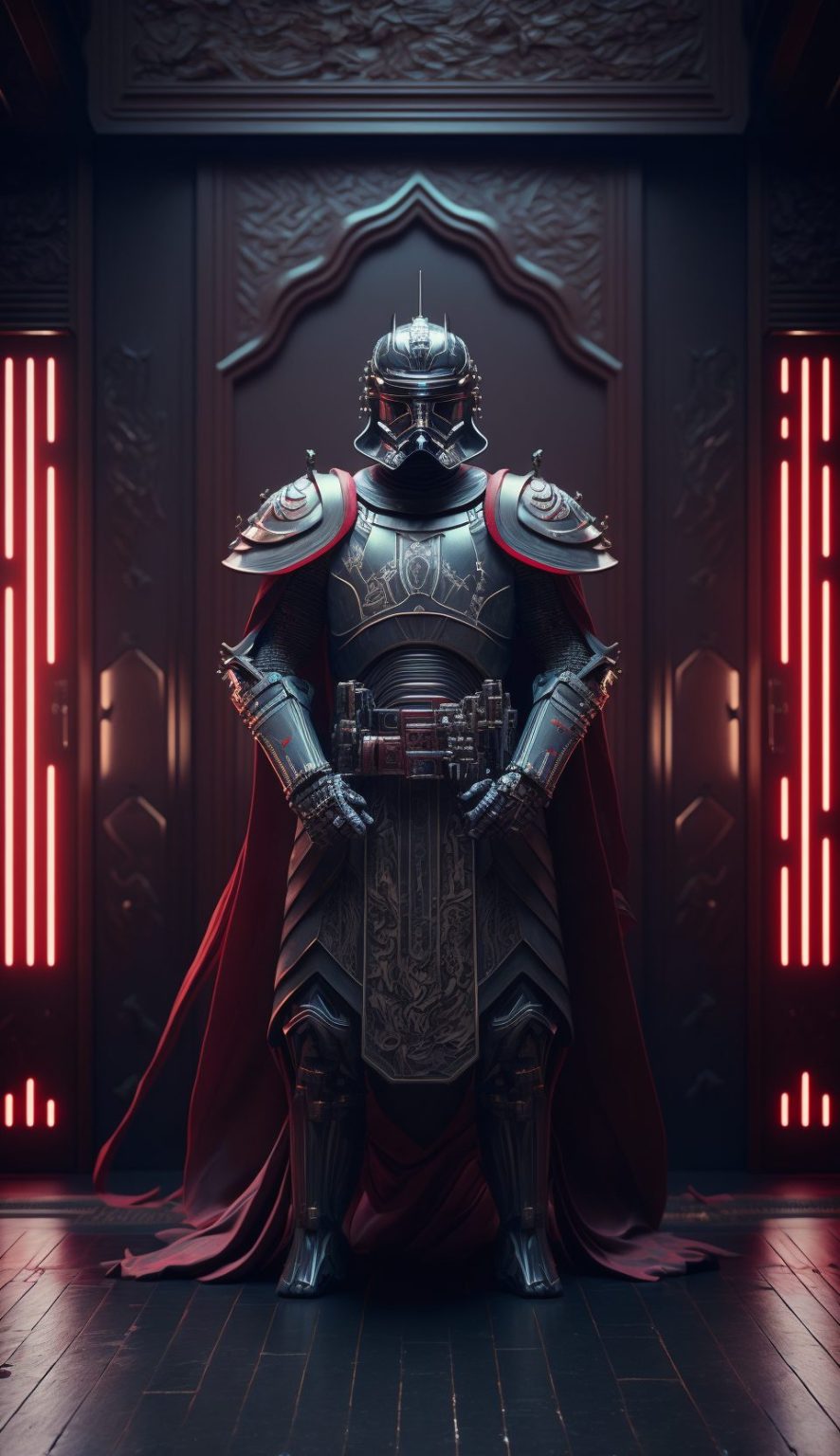 Darth Vader inside a Sith Temple with Kintsugi Armor
