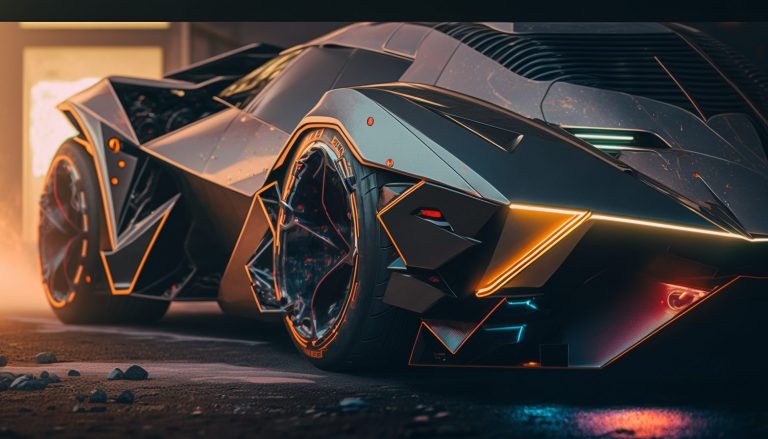 Cyberpunk Batmobile Concept Car