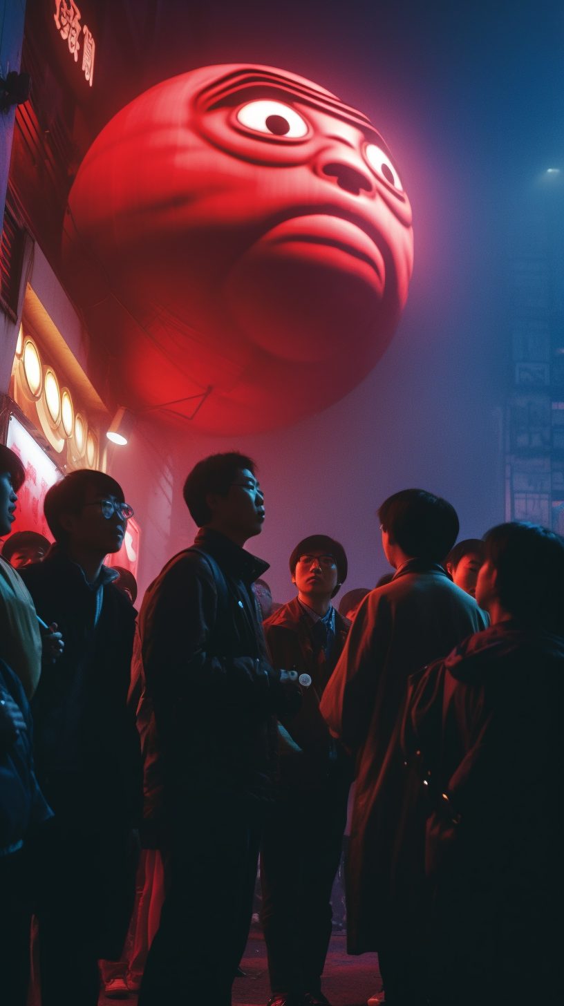 The Giant Red Balloon Heads