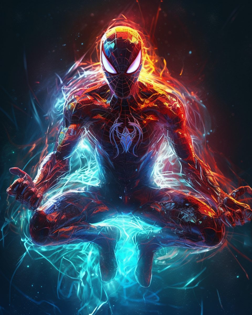 Cosmic Neon Spiderman