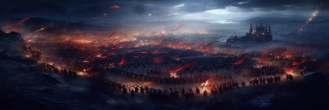 A Large-Scale War of Swords and Fire