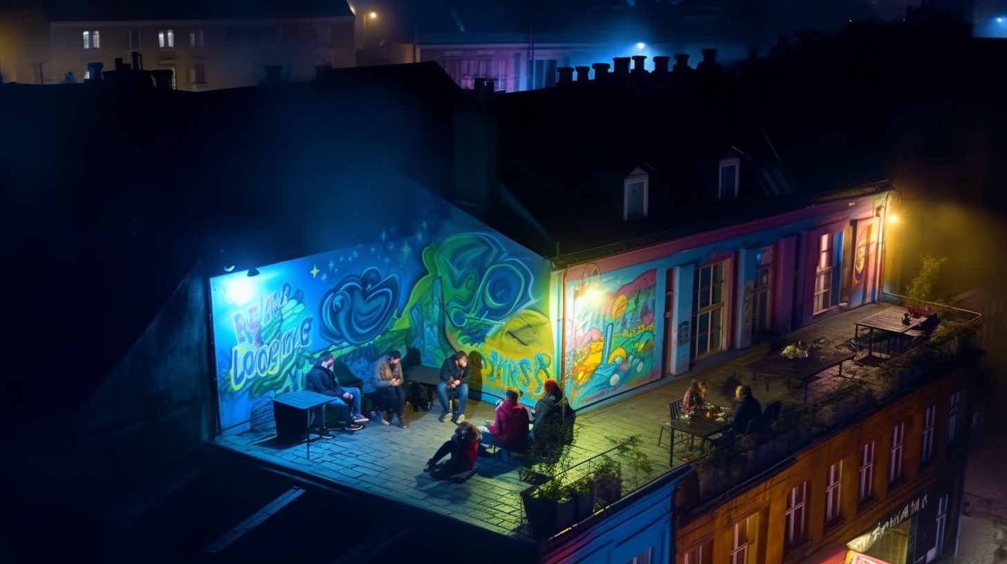 Walls of Street Graffiti and Murals