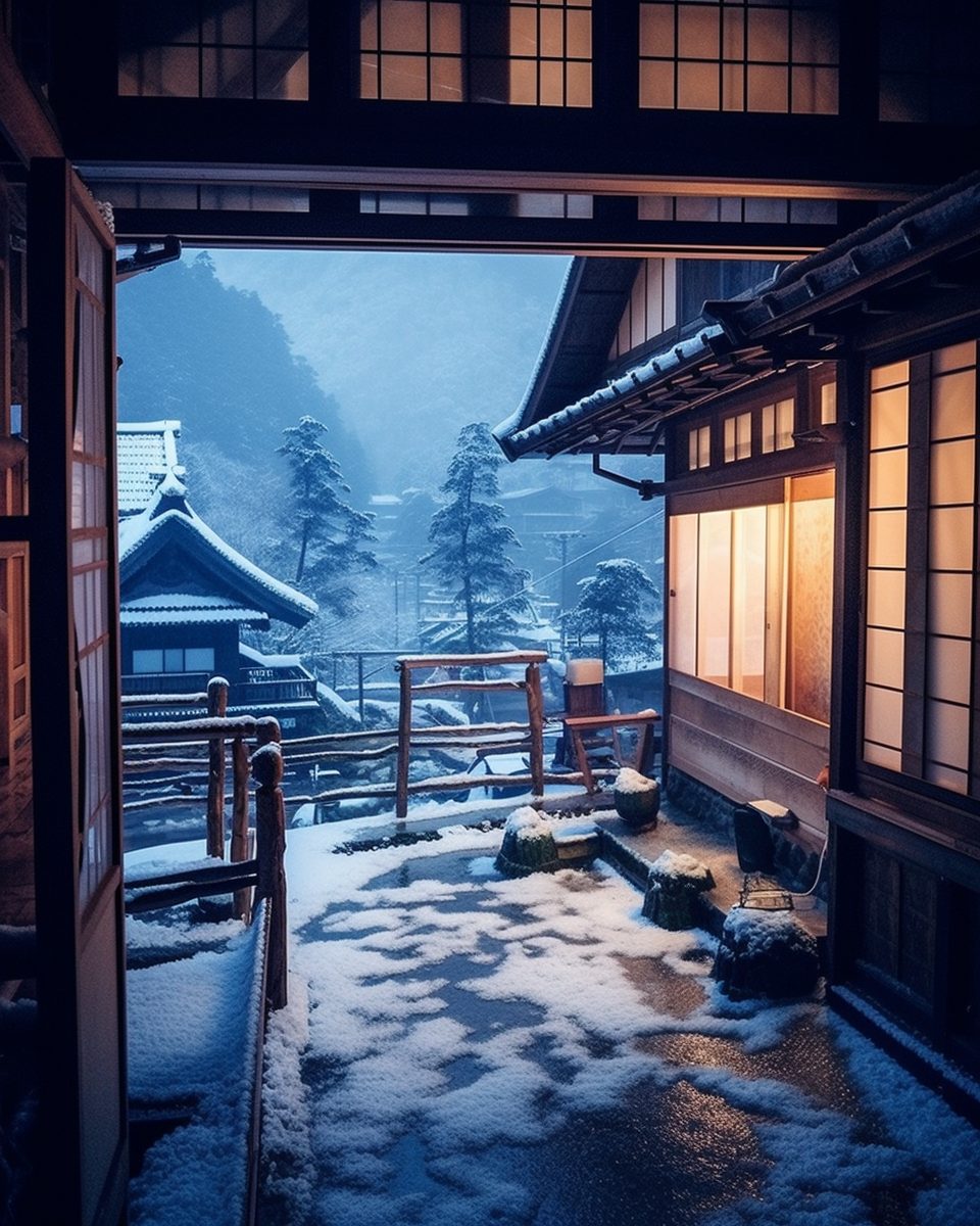 A Gassho-Style Home at a Snowy Japanese Village