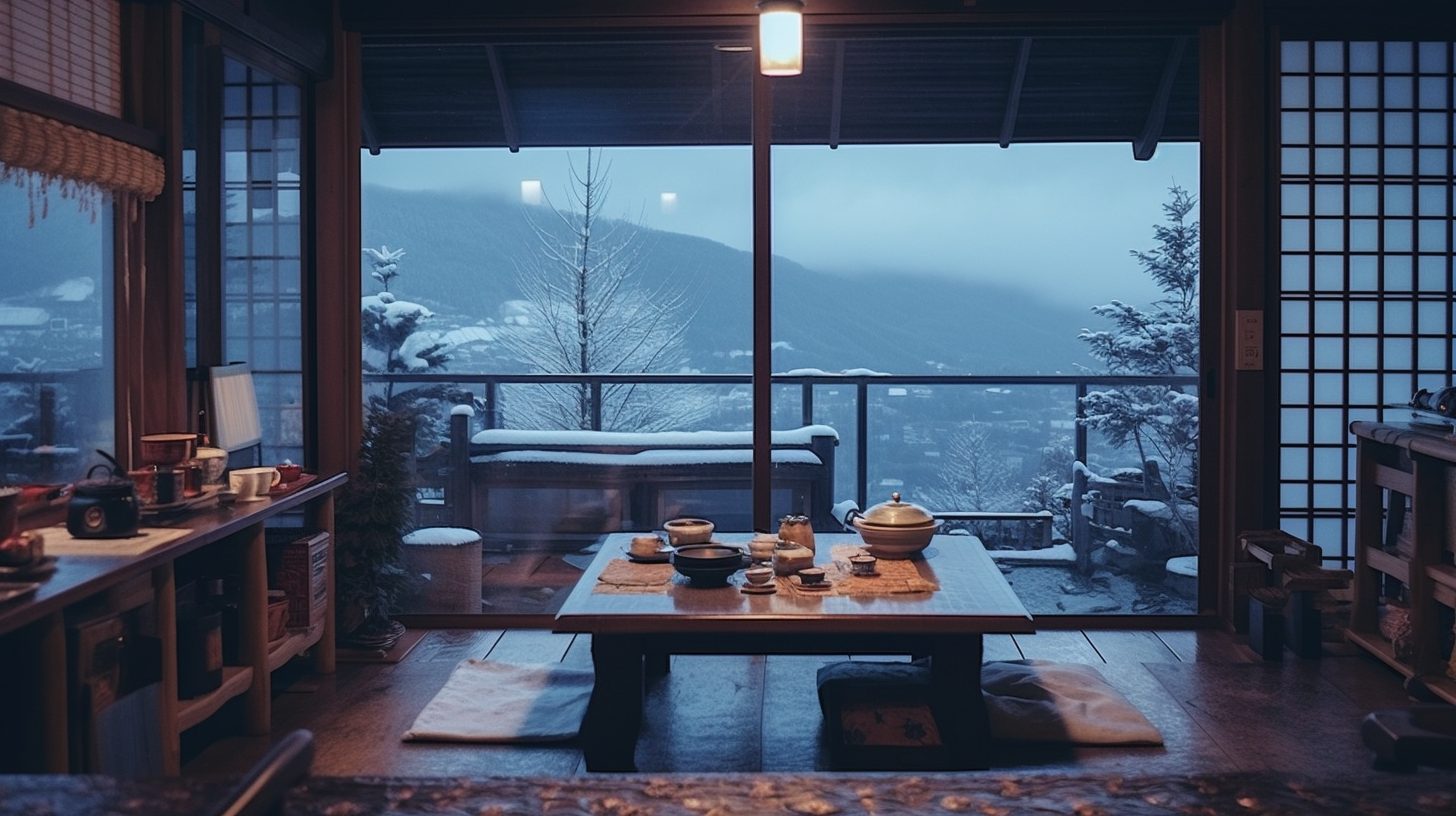 A Gassho-Style Home at a Snowy Japanese Village