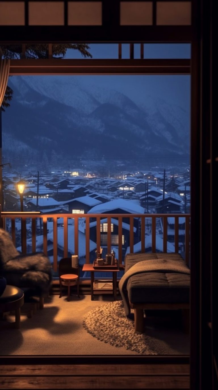 A Gassho-Style Home at a Snowy Japanese Village
