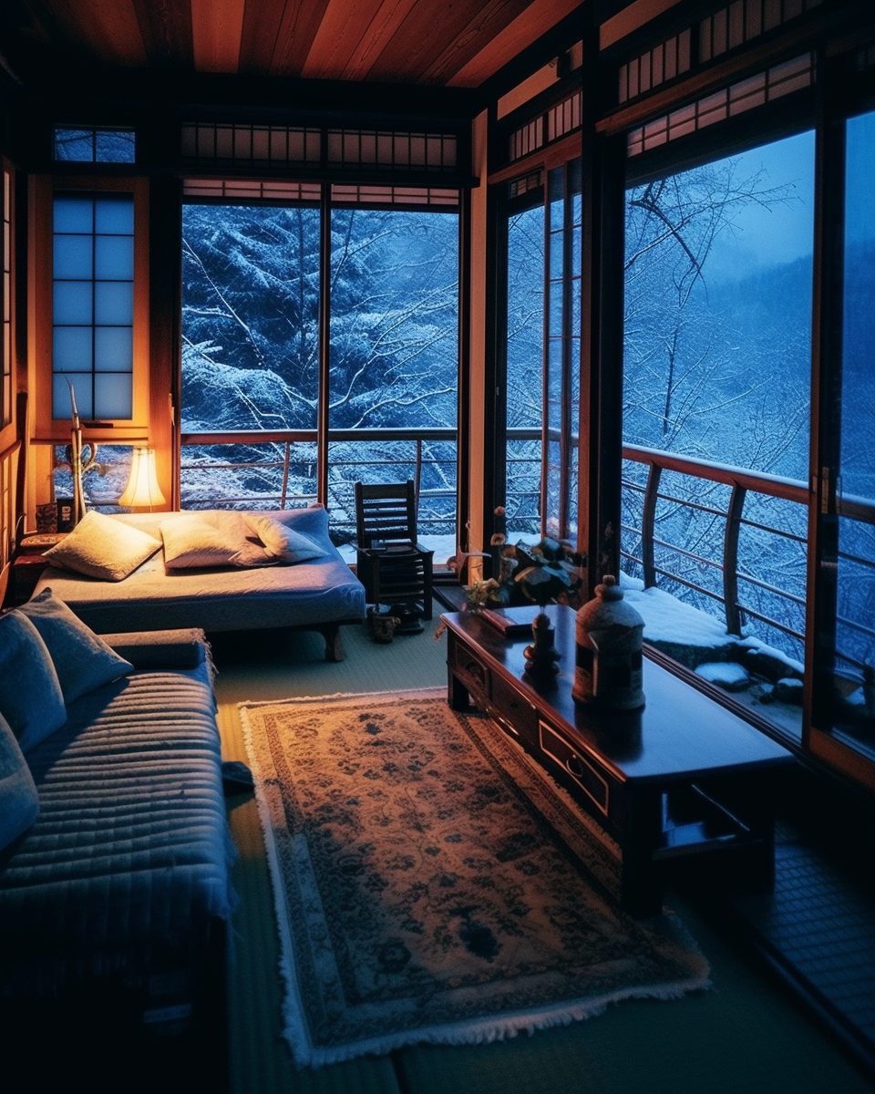 A Gassho-Style Home at a Snowy Japanese Village