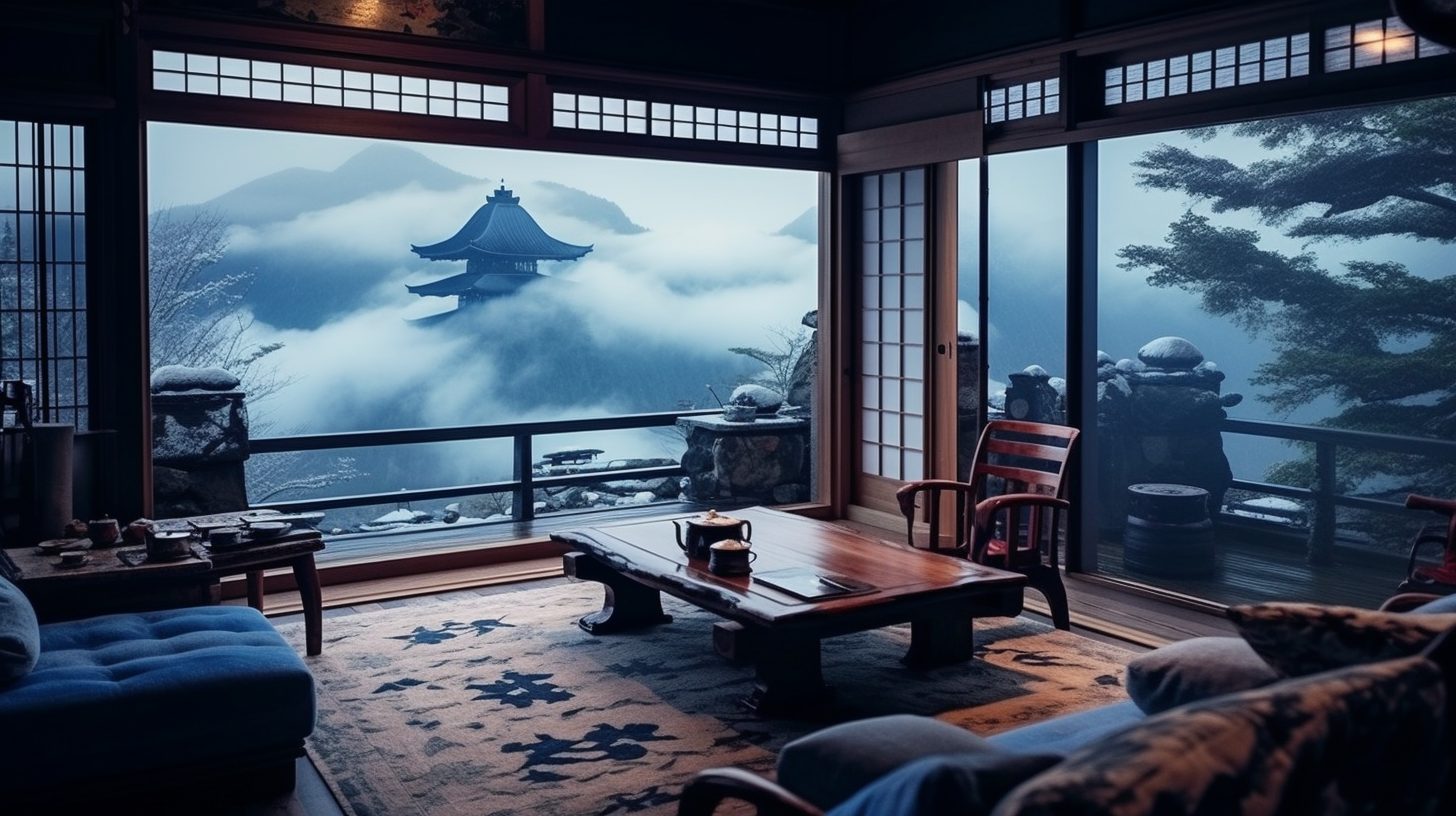 A Gassho-Style Home at a Snowy Japanese Village