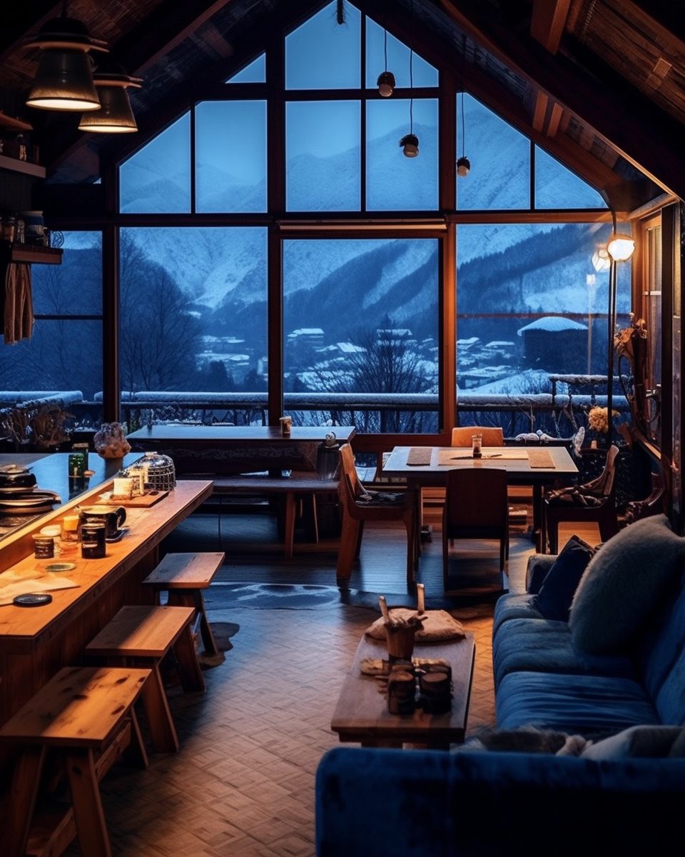 A Gassho-Style Home at a Snowy Japanese Village
