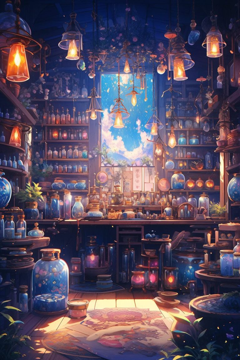 A Whimsical Magic Potions Shop