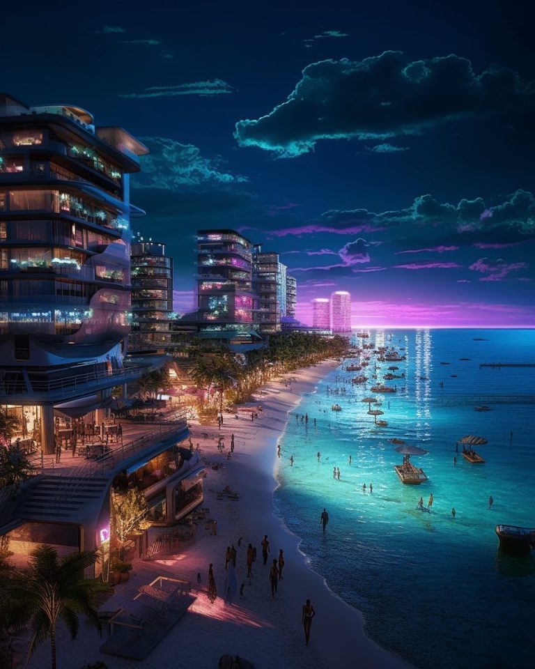 Cyberpunk Beach Resort