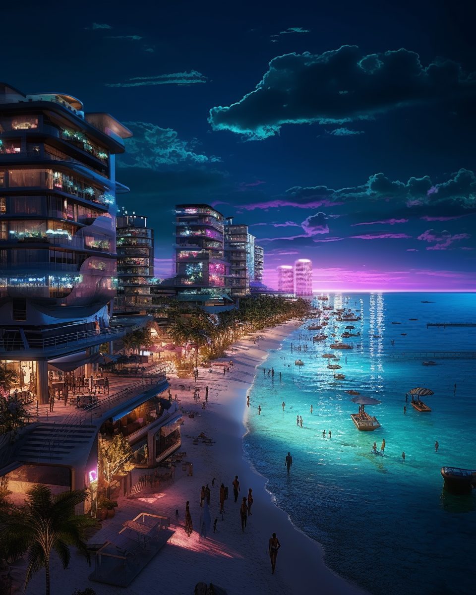Cyberpunk Beach Resort