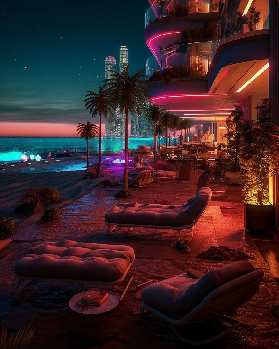 Cyberpunk Beach Resort