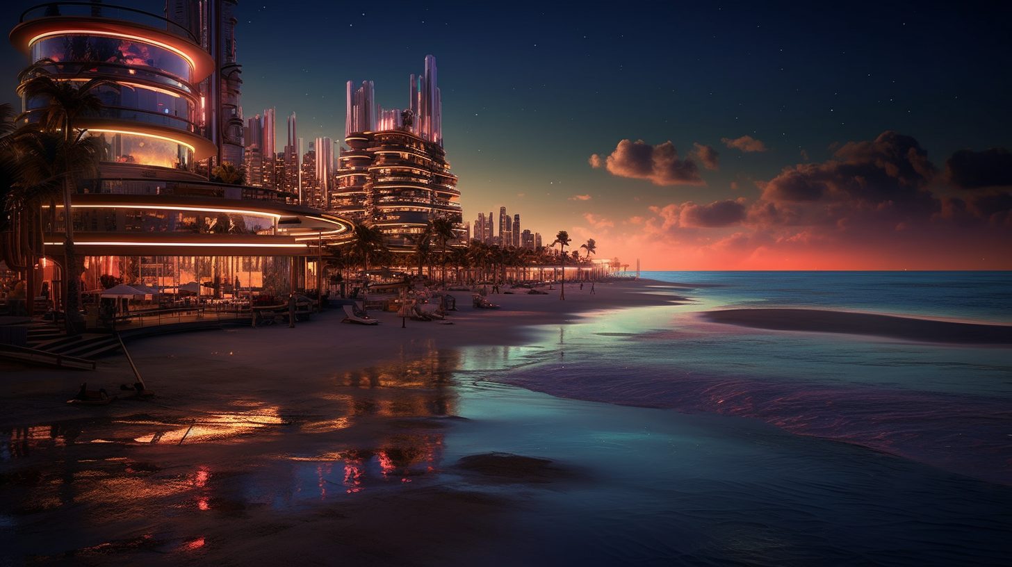 Cyberpunk Beach Resort