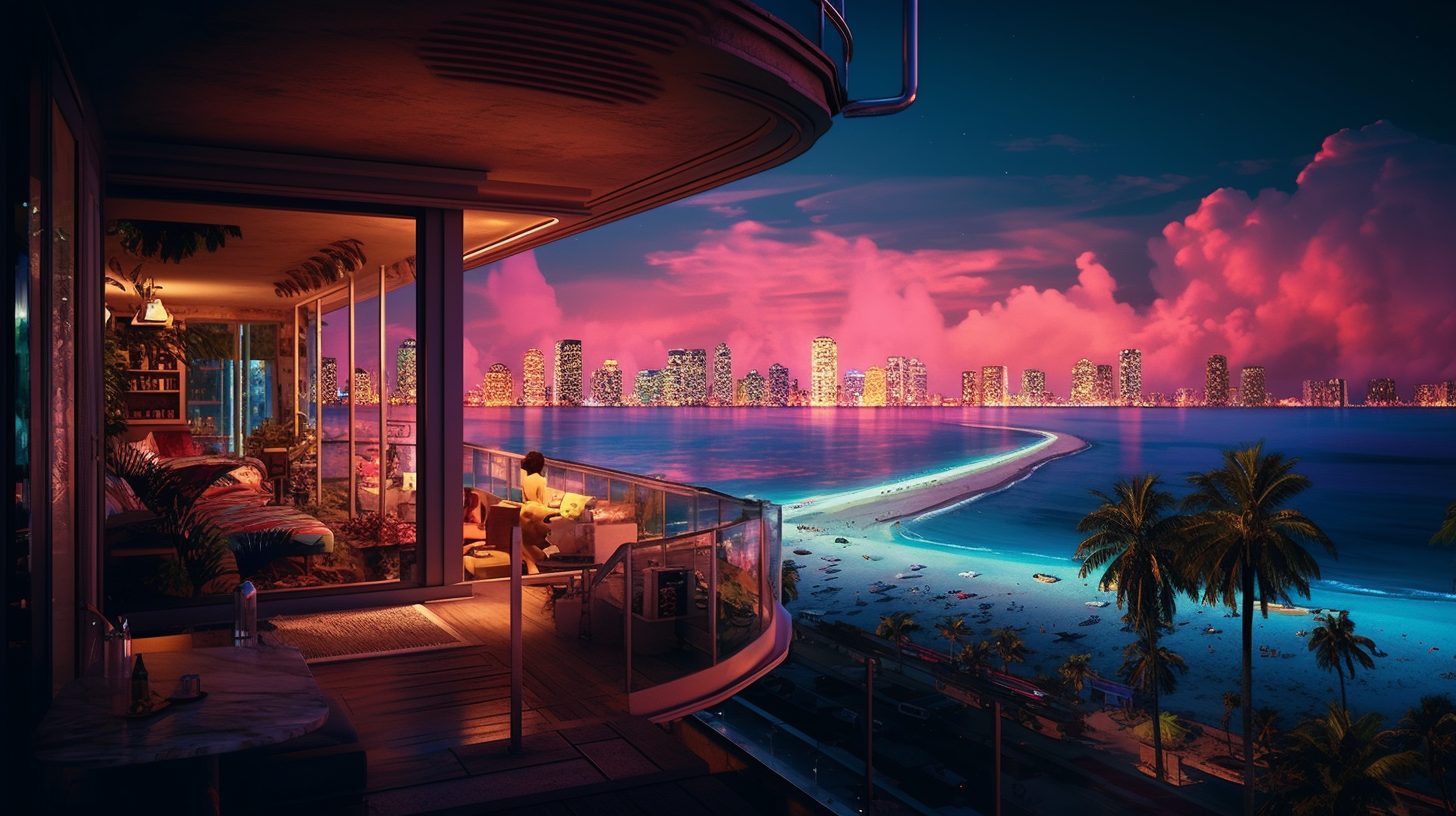 Cyberpunk Beach Resort