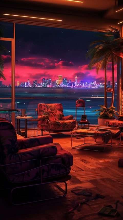 Cyberpunk Beach Resort