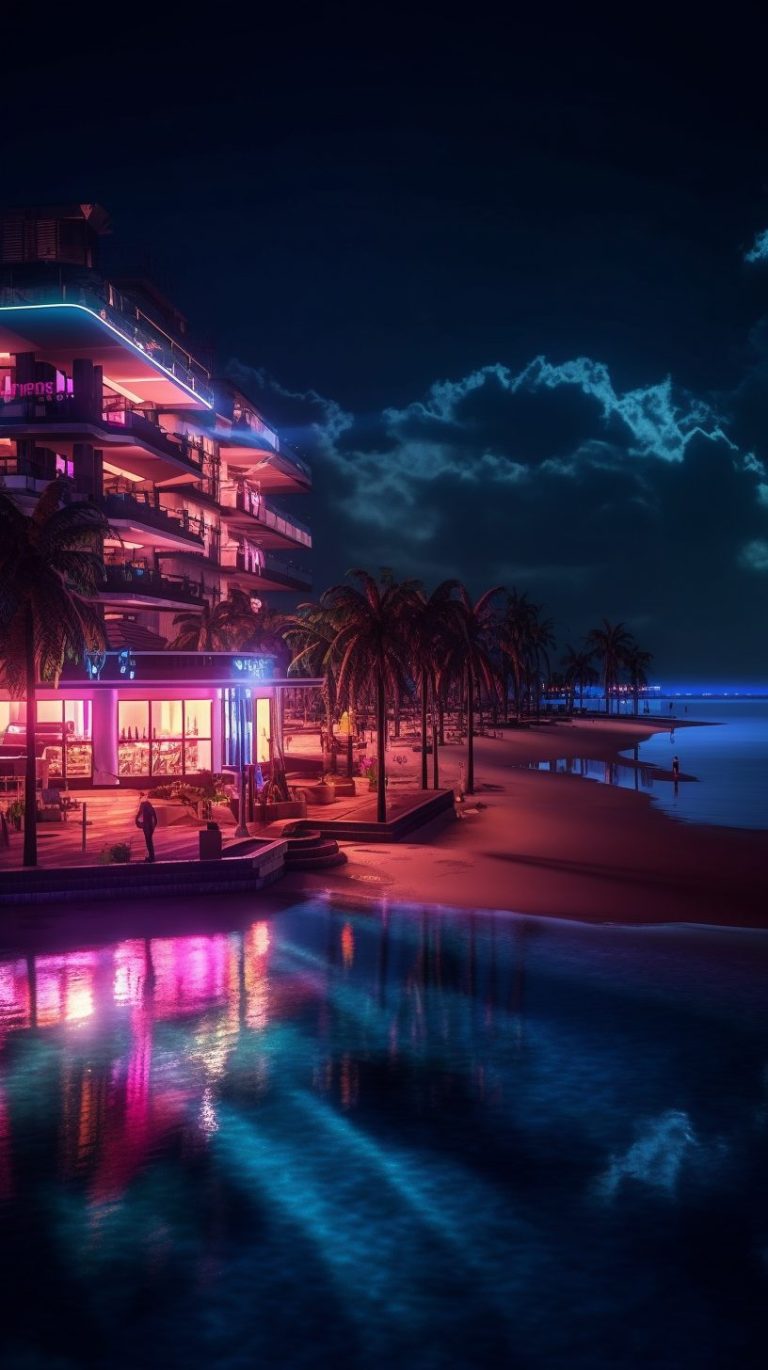 Cyberpunk Beach Resort