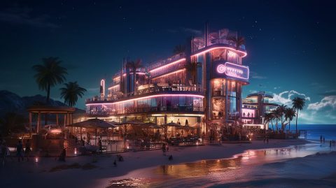Cyberpunk Beach Resort