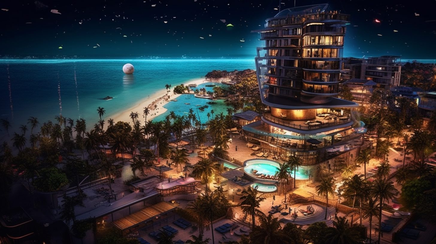Cyberpunk Beach Resort