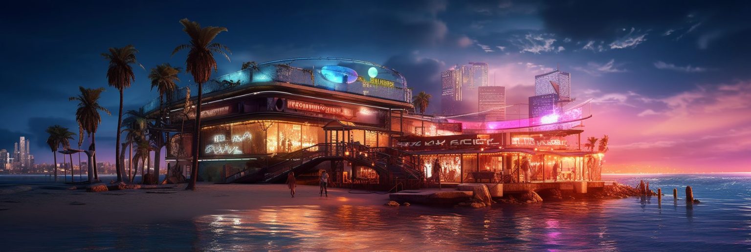 Cyberpunk Beach Resort