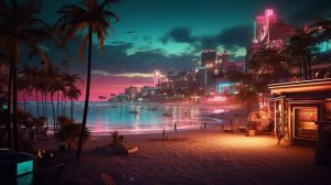 Cyberpunk Beach Resort
