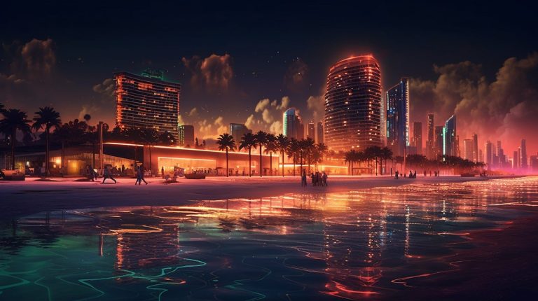 Cyberpunk Beach Resort