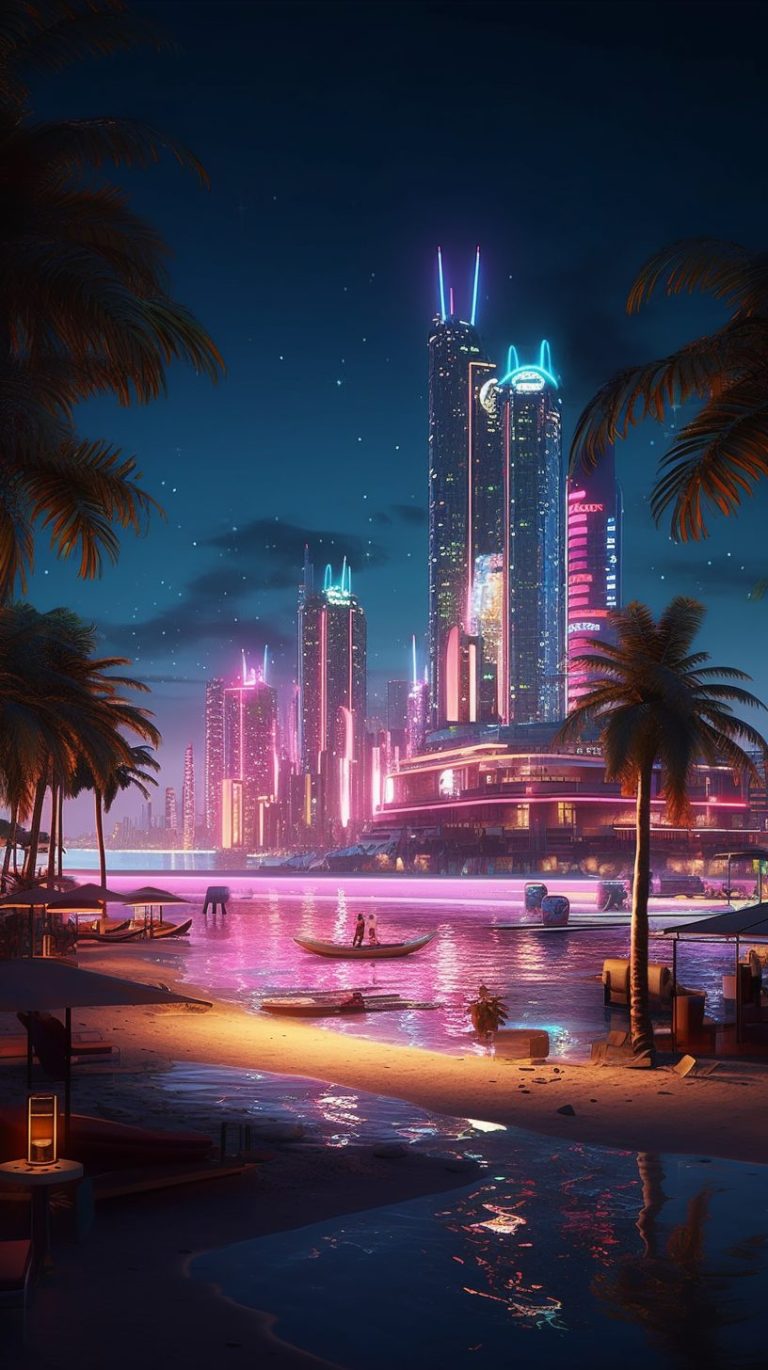 Cyberpunk Beach Resort