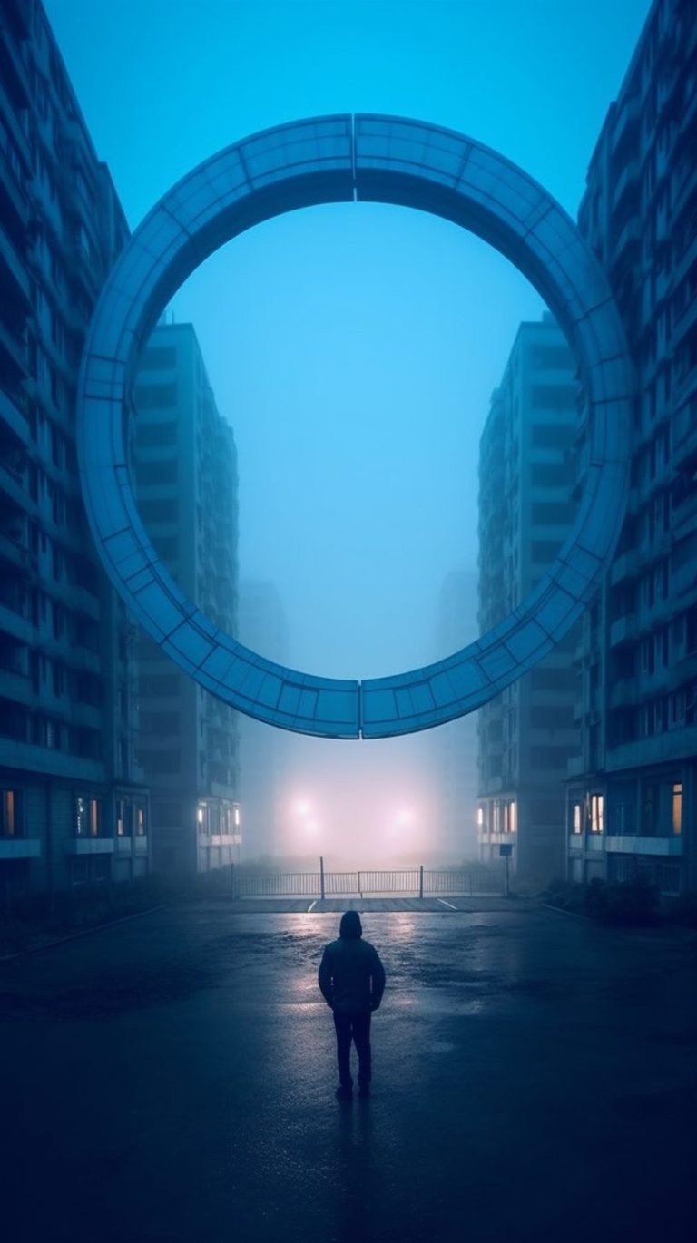 Eerie Circular Building Structure
