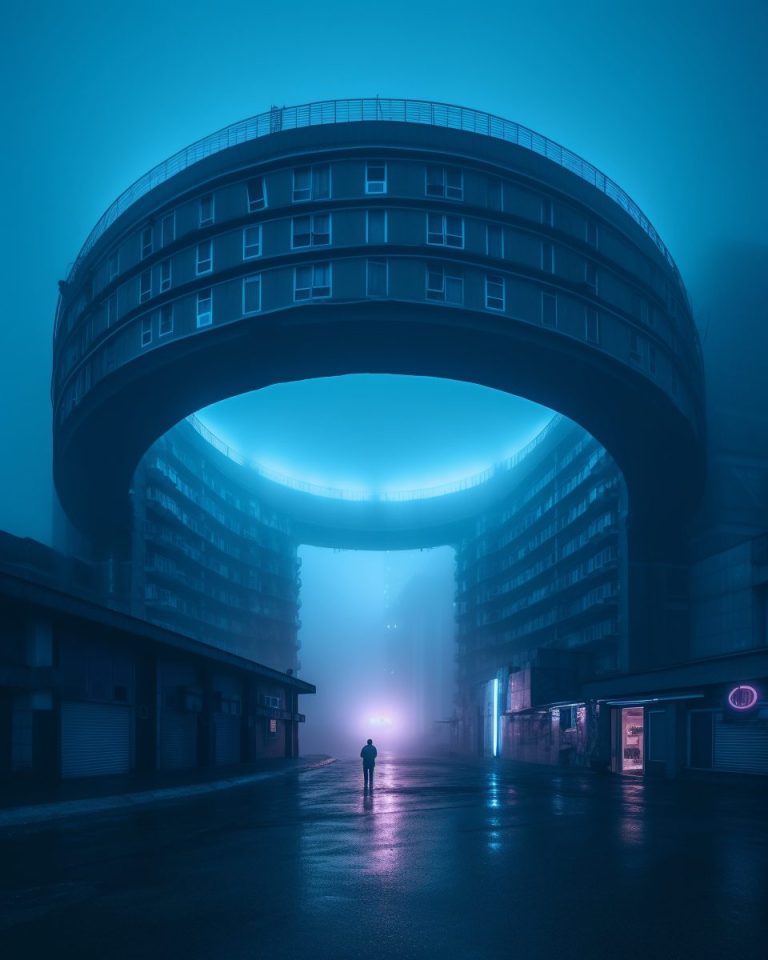 Eerie Circular Building Structure
