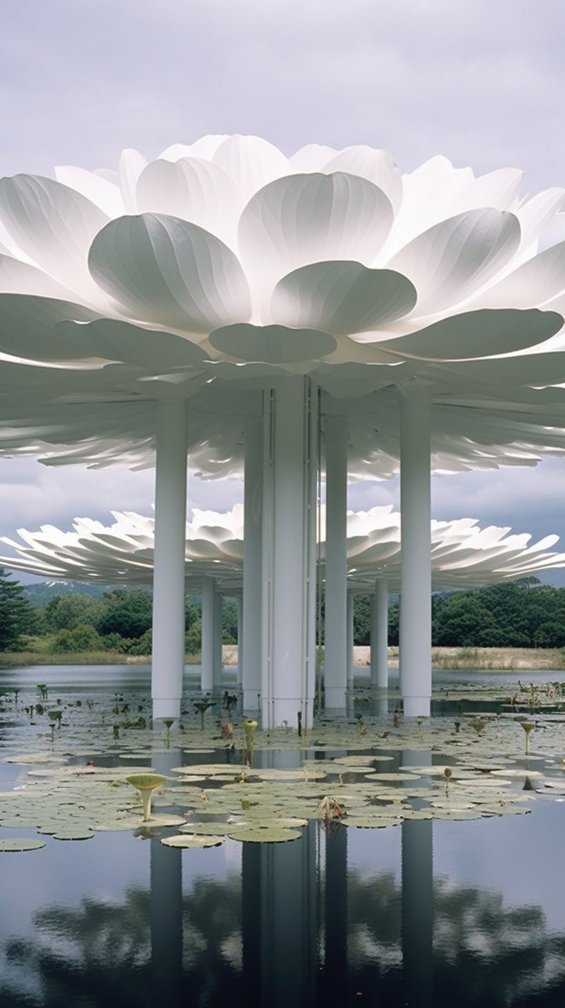 Lotus-Inspired Rainwater Harvesting Architecture