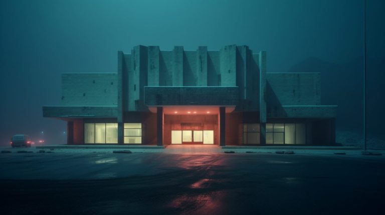 Retro Cinema with a Brutalist Design Style
