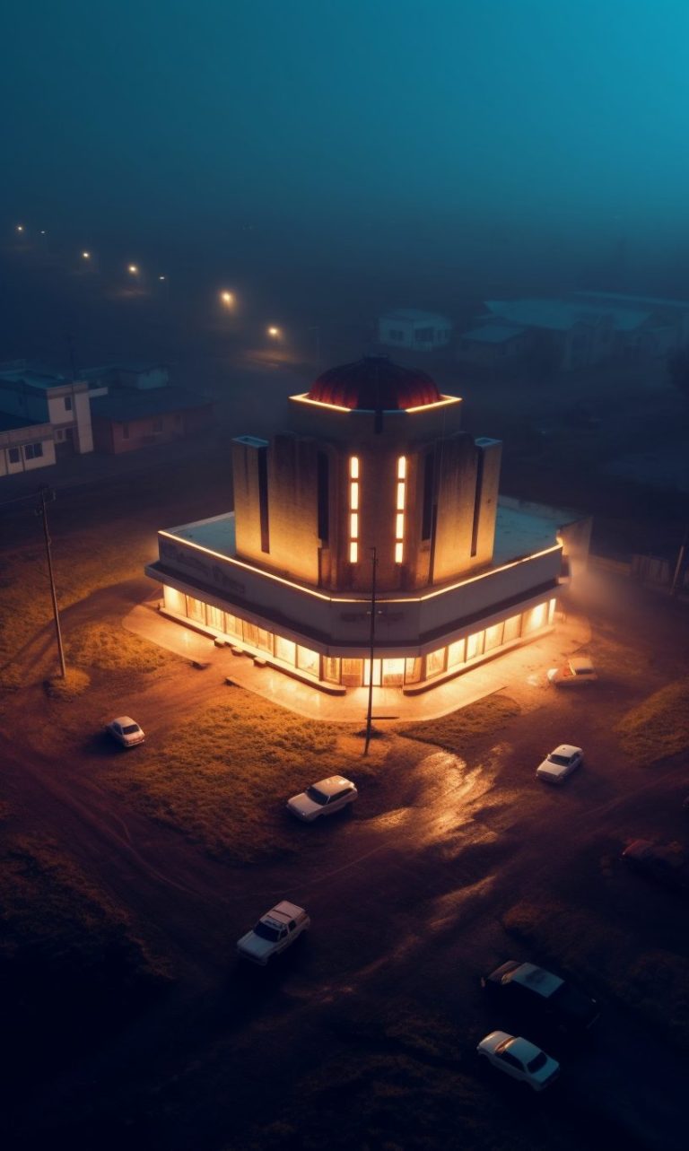 Retro Cinema with a Brutalist Design Style