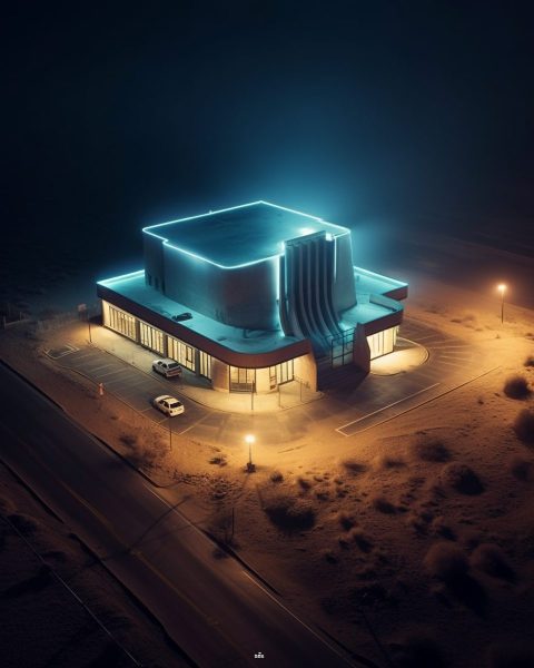 Retro Cinema with a Brutalist Design Style