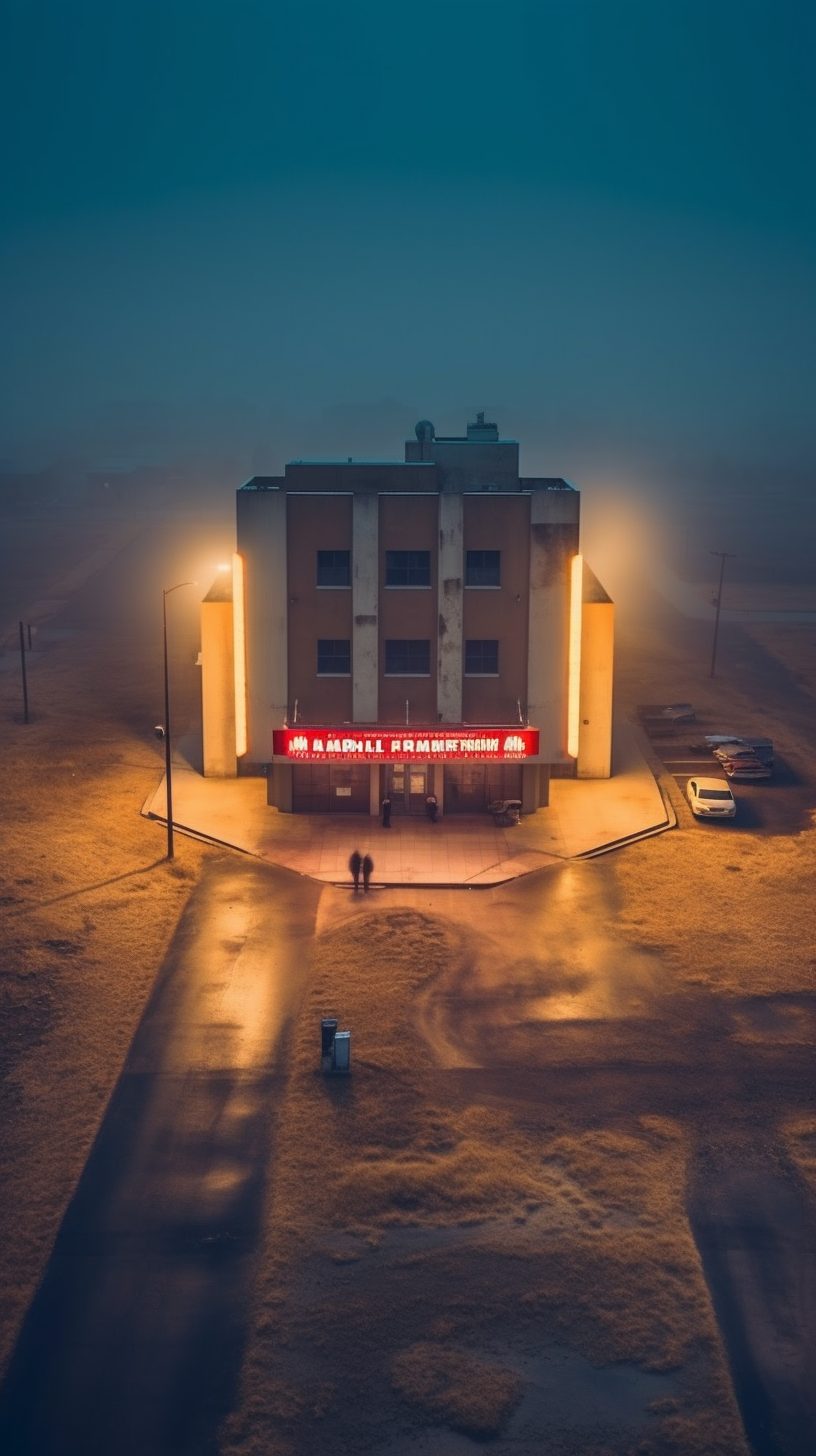 Retro Cinema with a Brutalist Design Style