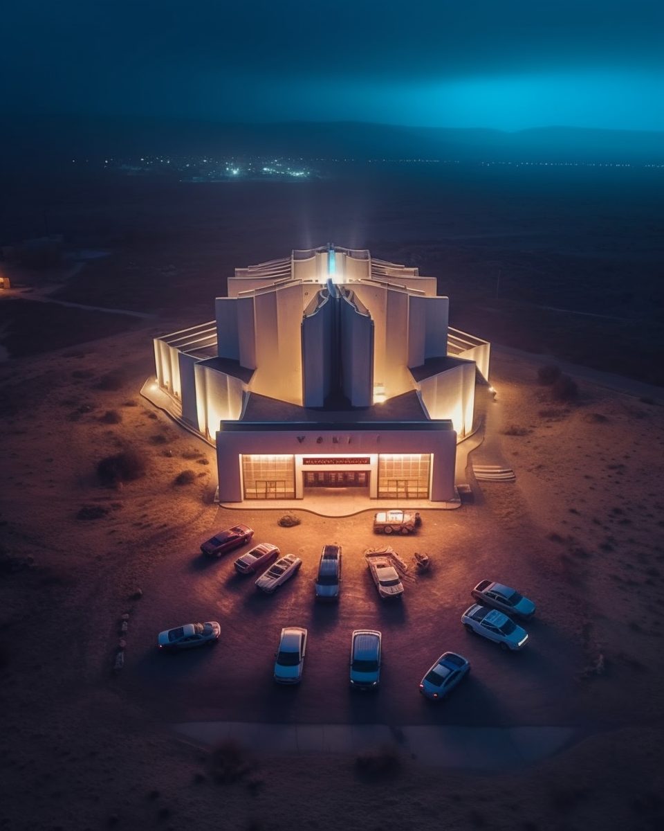 Retro Cinema with a Brutalist Design Style