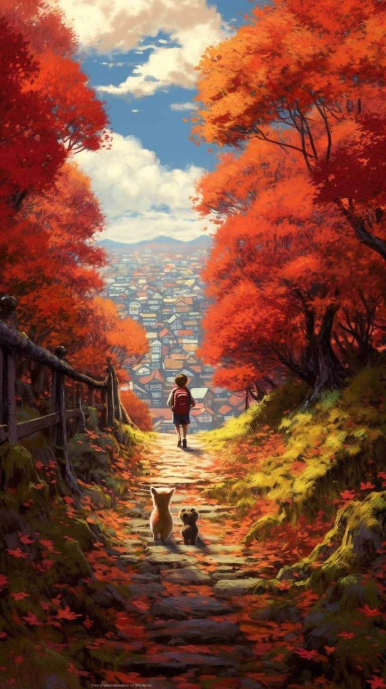 Walking Back Home During Autumn