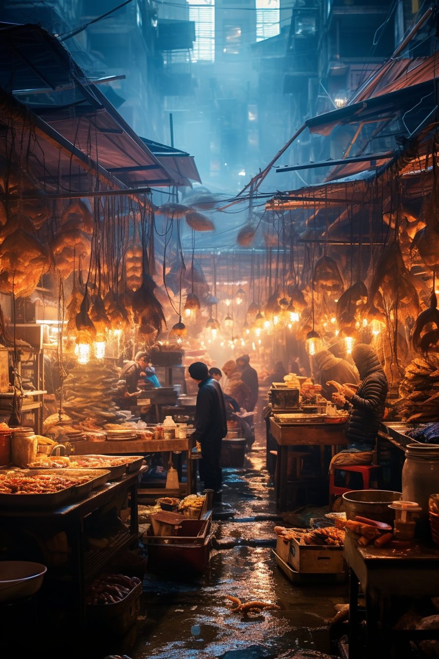 A Busy Fish Market