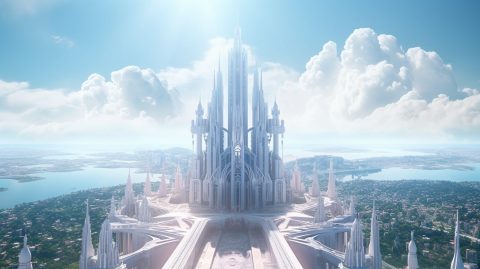 A Futuristic Cathedral in a Modern City