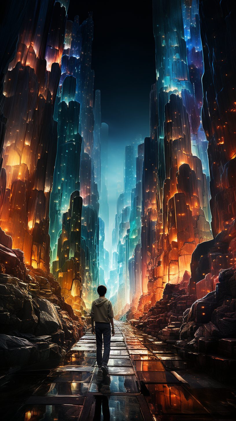 City of Light Pillars