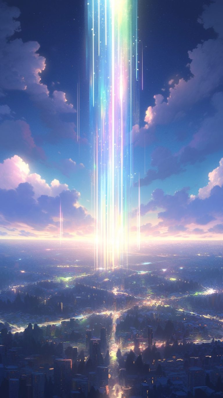 City of Light Pillars