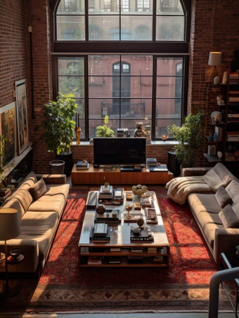 New York Red Brick Loft Interior