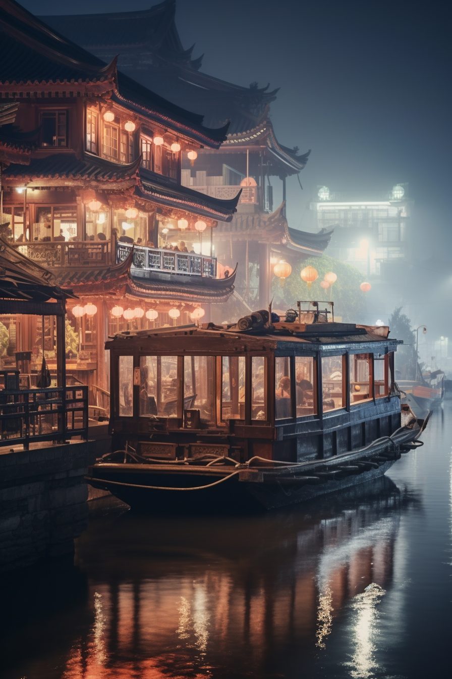 Old Chinese Floating Restaurants