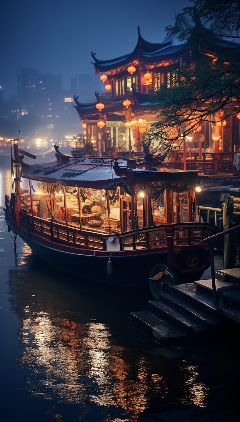 Old Chinese Floating Restaurants