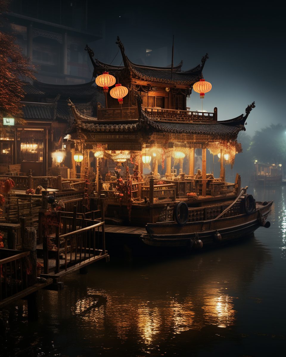 Old Chinese Floating Restaurants