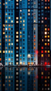 Row Of Ultra-Tall Apartment Buildings